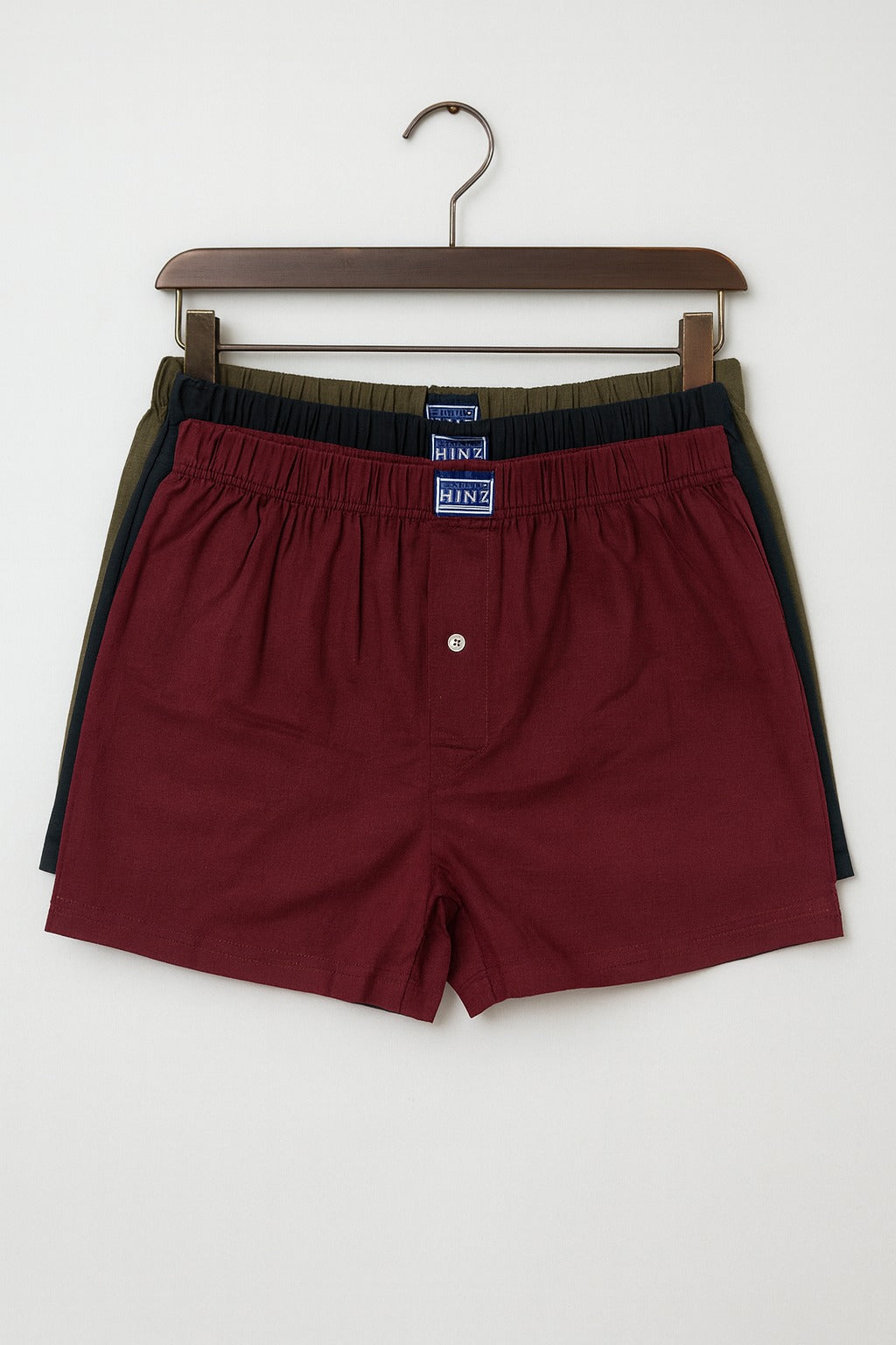 Jersey Cotton Boxer – Maroon|Olive|Black Soft Feel & Relaxed Fit – Hinz ...